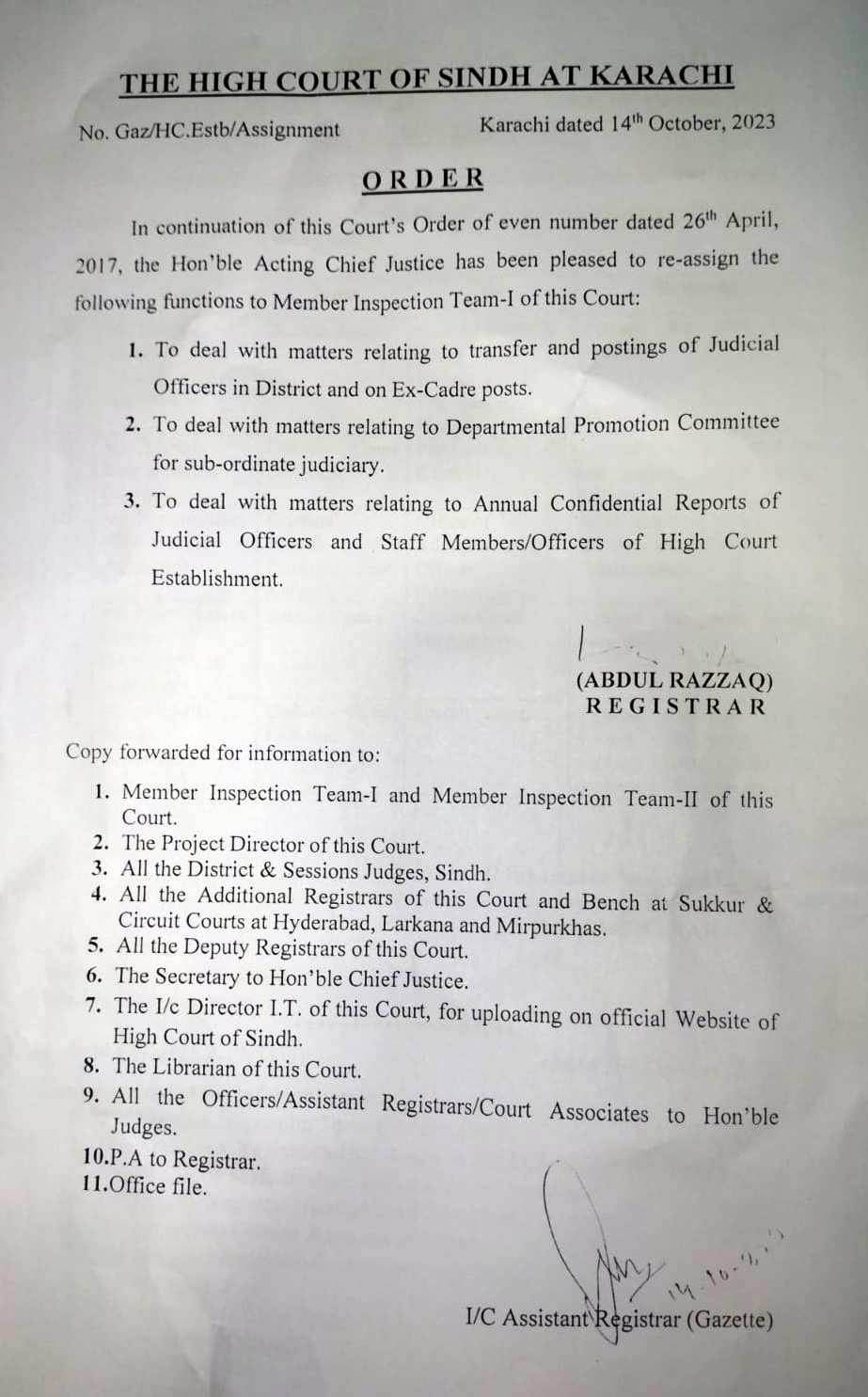 Welcome to High Court of Sindh